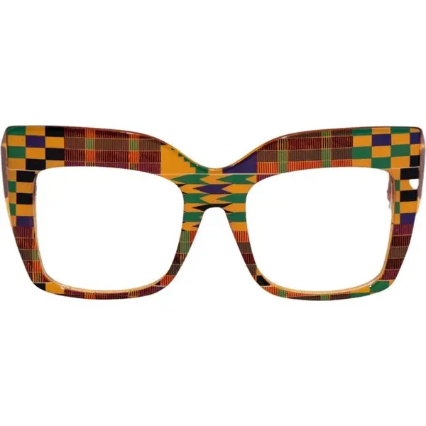 TRIBAL ËYËS Ka Kente Oversized Cat Eye Eyeglasses - Multicolor