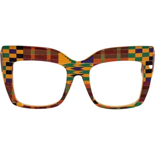TRIBAL ËYËS Ka Kente Oversized Cat Eye Eyeglasses - Multicolor