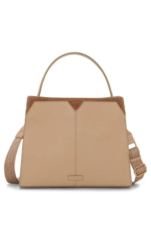 Vince Camuto Tasha Leather Top Handle Bag - Medium Brown