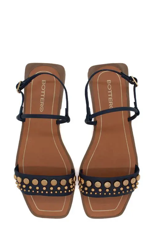 BOTTERO Studded Square-toe Sandal - Marinho