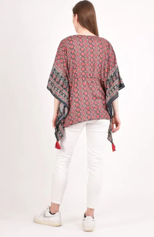 RAAS Yana Embroidered Ajrakh Kaftan Top