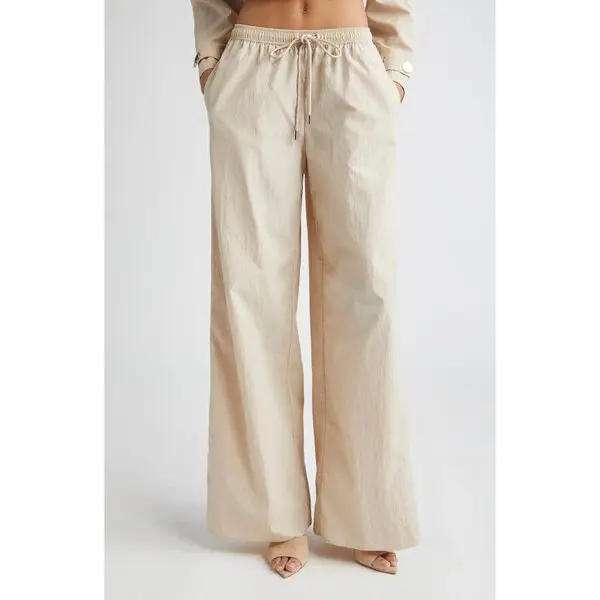 L'Agence Valkyrie Drawstring Waist Pants - Cement