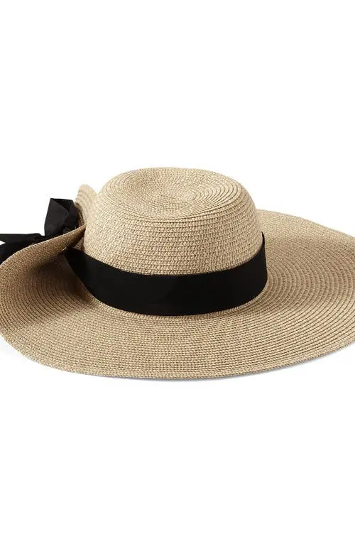 LANDS' END Facesaver Wide Brim Hat - Light Natural
