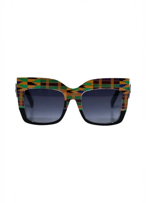 TRIBAL ËYËS Kb Kente Cat Eye Oversized 55mm Sunglasses - Multicolor