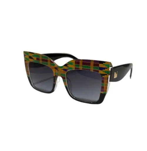 TRIBAL ËYËS Kb Kente Cat Eye Oversized 55mm Sunglasses