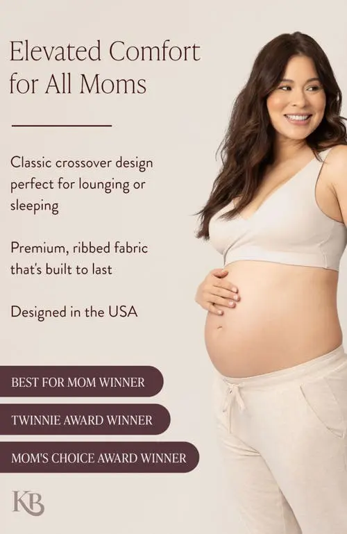 KINDRED BRAVELY Sublime Adjustable Crossover Nursing & Lounge Brafits Sizes 30b-40d - Stone