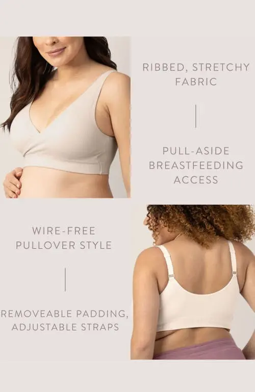 KINDRED BRAVELY Sublime Adjustable Crossover Nursing & Lounge Brafits Sizes 30b-40d - Stone