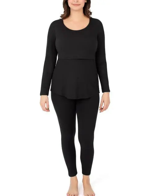 KINDRED BRAVELY Jane Nursing Pajama Set - Black