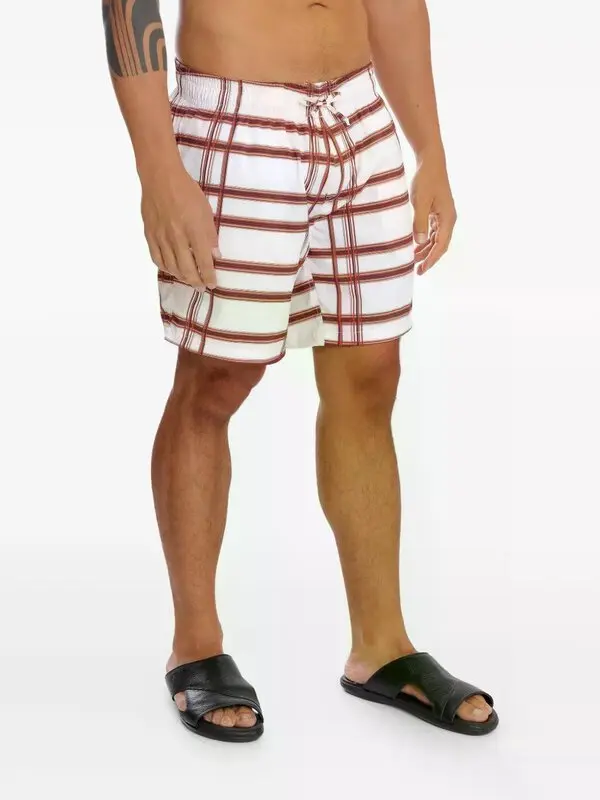 AMIR SLAMA Checked Drawstring Swim Shorts