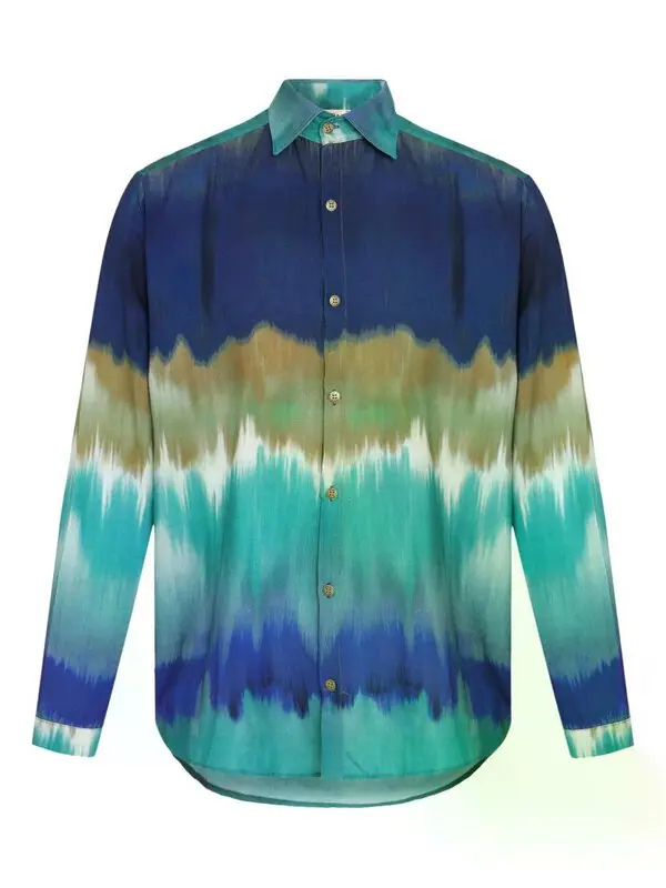 AMIR SLAMA Tie Dye-print Button-up Shirt