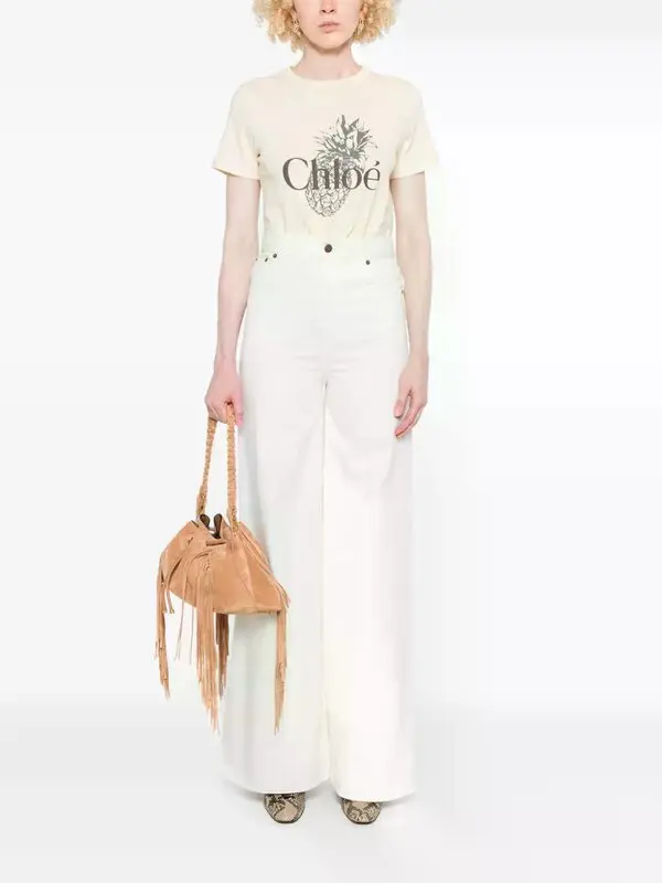 Chloé Wide Leg Cotton Pants