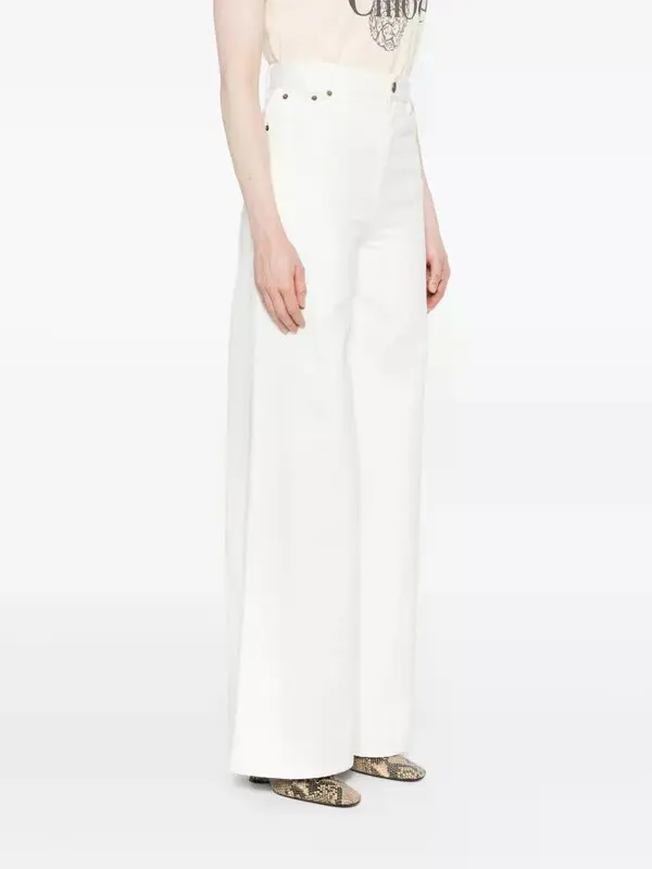 Chloé Wide Leg Cotton Pants