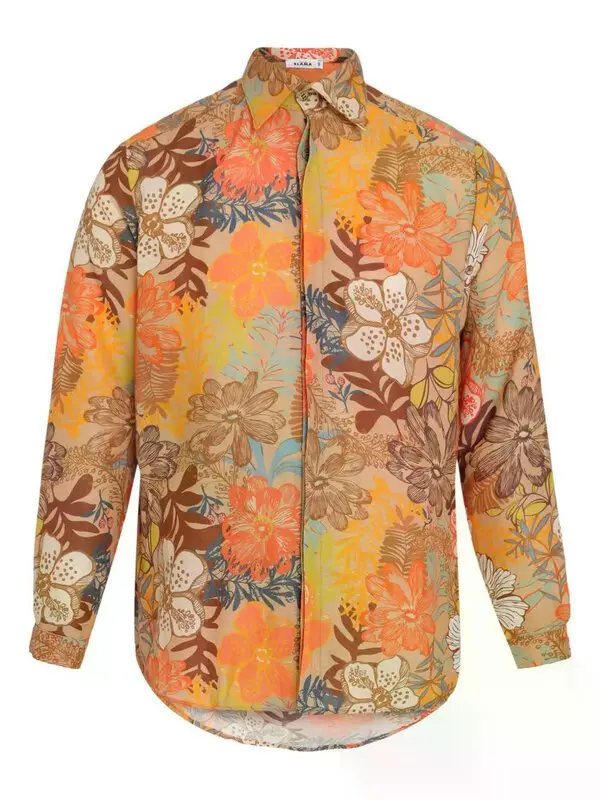 AMIR SLAMA Floral-print Button-up Shirt
