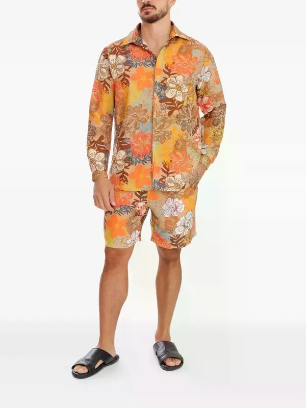 AMIR SLAMA Floral-print Button-up Shirt