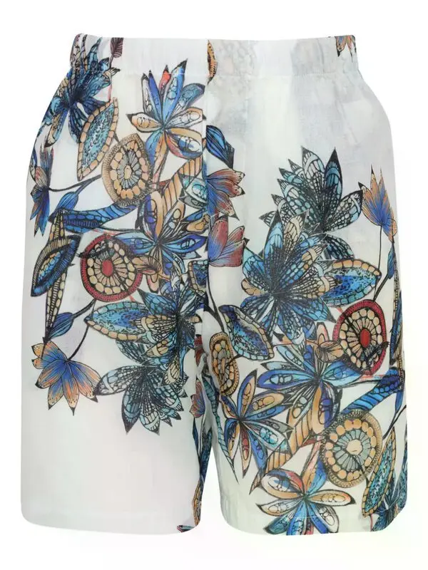 AMIR SLAMA Floral-print Shorts - White