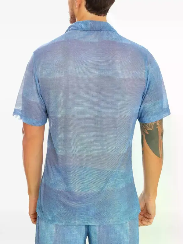 AMIR SLAMA Check-pattern Short-sleeve Shirt