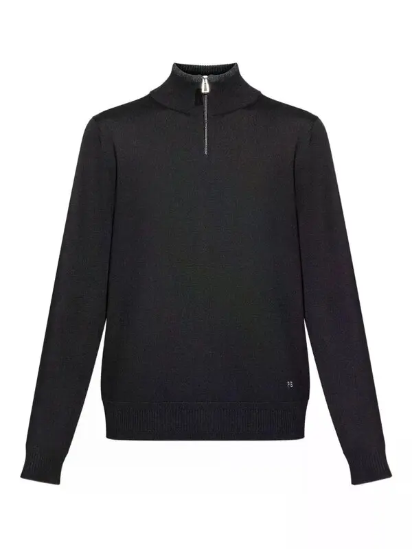 Paul Smith Zip-up Sweater - Black