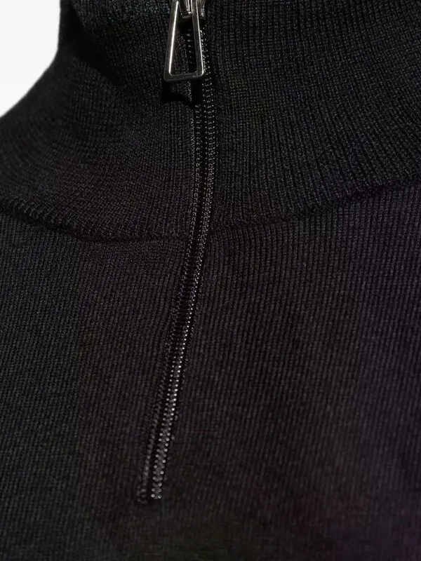 Paul Smith Zip-up Sweater - Black
