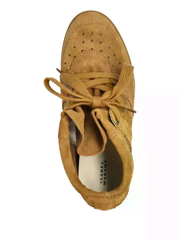 Isabel Marant Étoile Perforated Wedge Ankle Boots - Brown