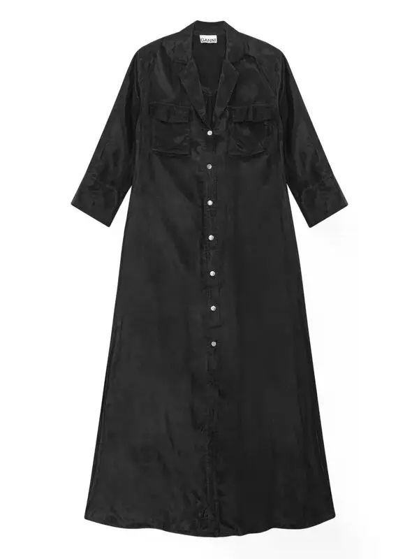 GANNI Buttoned Shirt Dress