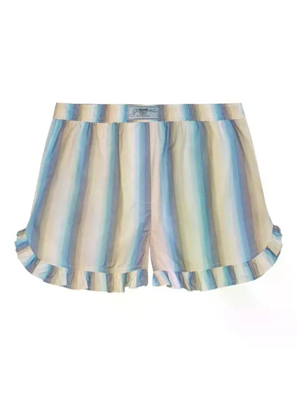 GANNI Striped Shorts