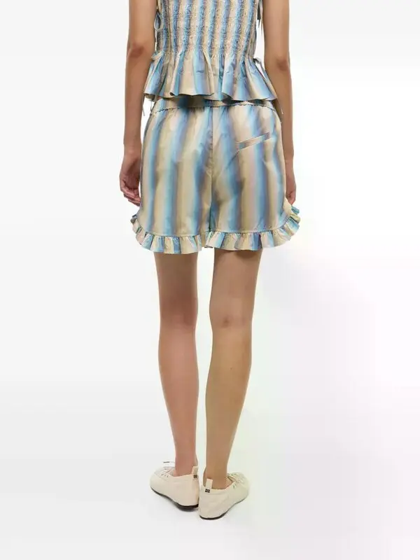 GANNI Striped Shorts