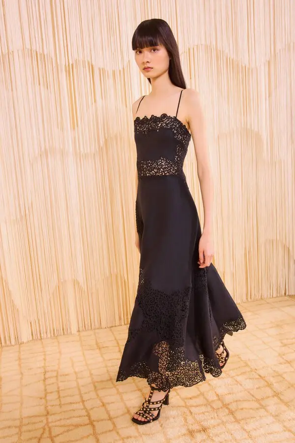 Ulla Johnson Evangeline Cami Midi Dress In Noir - 70% Off