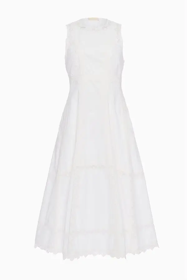 Ulla Johnson Anela Sleeveless Midi Dress In Pristine - 70% Off |  Editorialist