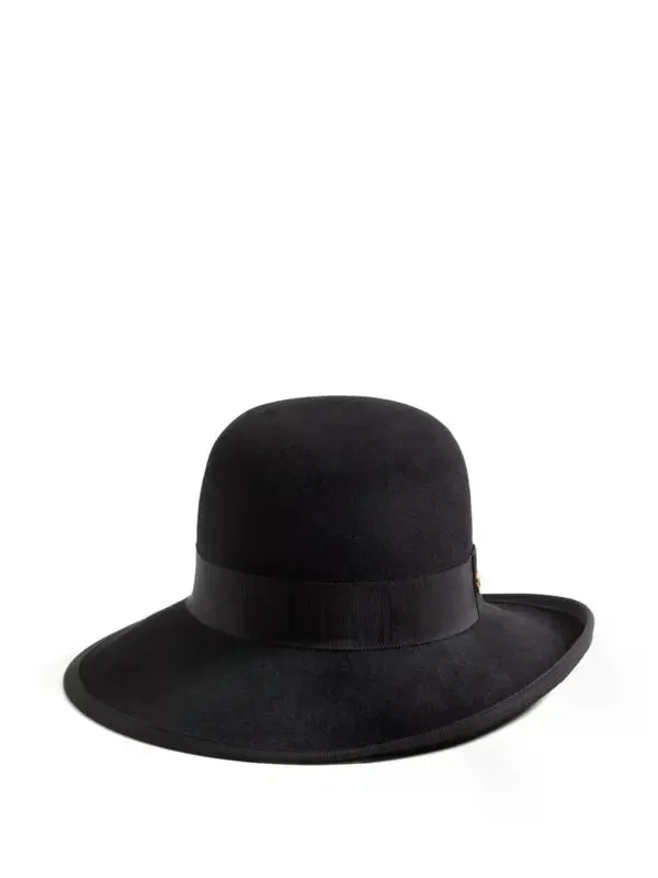 Valentino Garavani Wide-brimmed Felt Hat - Black