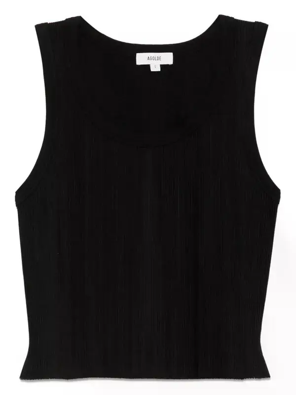 AGOLDE Ribbed Tank Top - Black