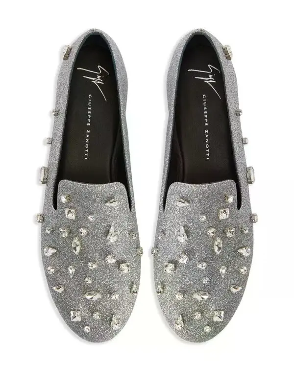 GIUSEPPE ZANOTTI Dalila Bijoux Glitter Loafers