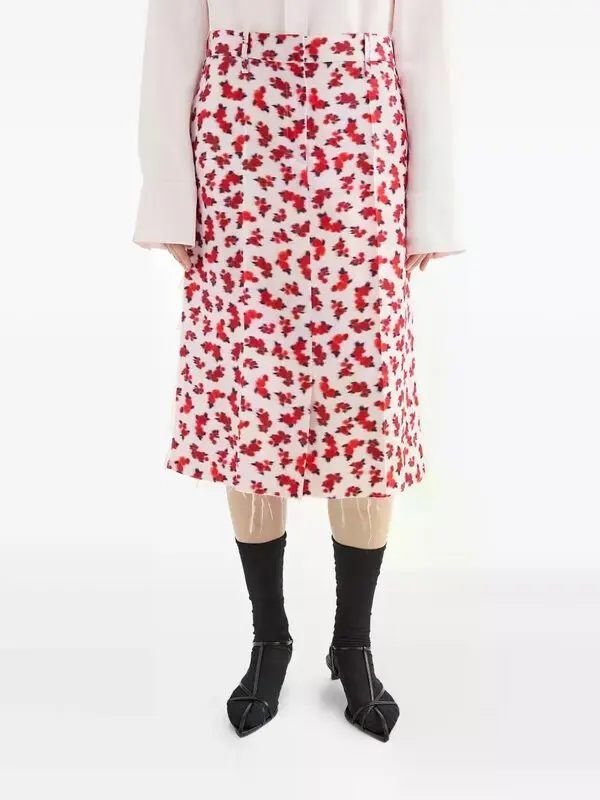 JIL SANDER Floral-print Midi Skirt
