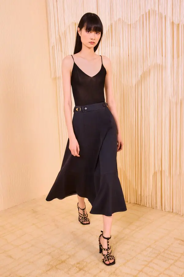 Ulla Johnson Finely High Waisted A-line Midi Skirt