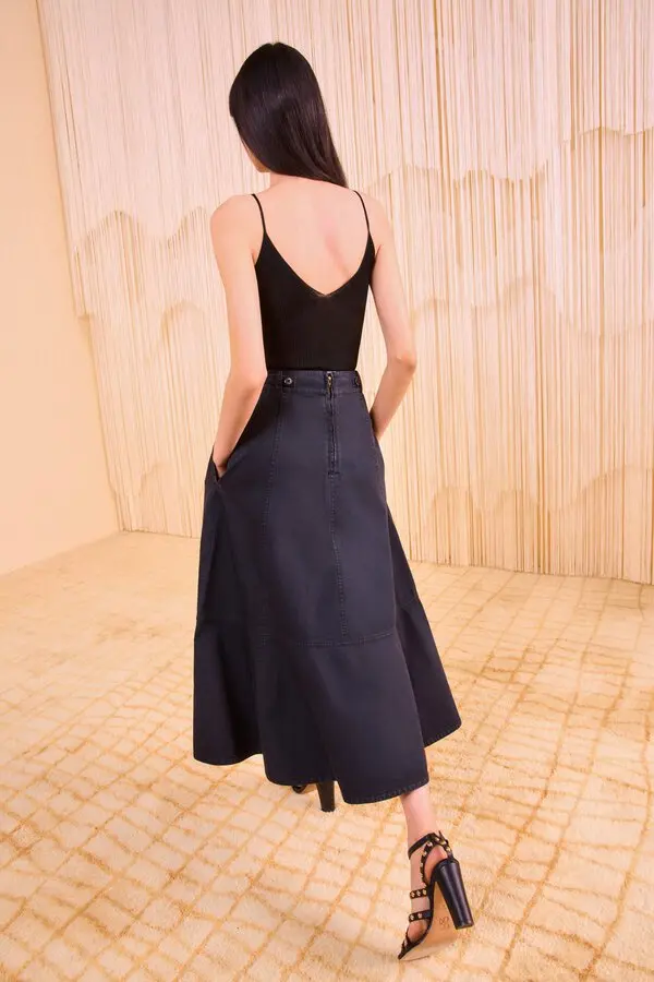 Ulla Johnson Finely High Waisted A-line Midi Skirt