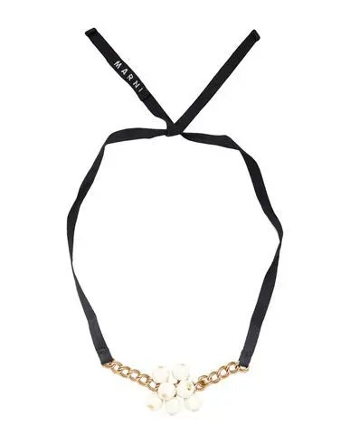 Marni Necklace With Embroidered Logo - White