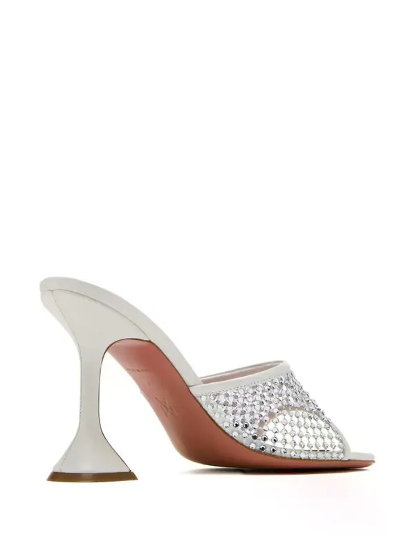 Amina Muaddi 95mm Rhinestone-embellished Sandals - White