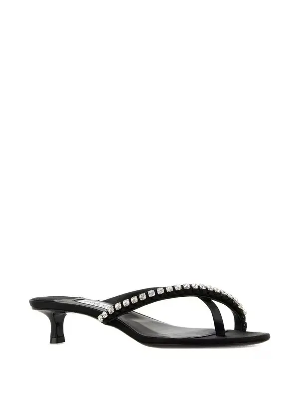 JIMMY CHOO Rhinestone-embellished Heeled Sandals - Black