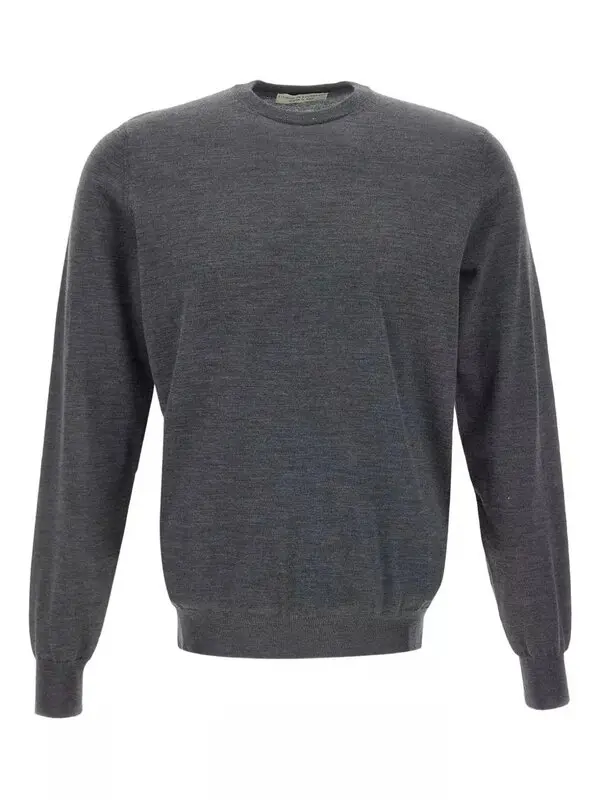 FILIPPO DE LAURENTIIS Merino Wool Crew Neck Sweater - Grey