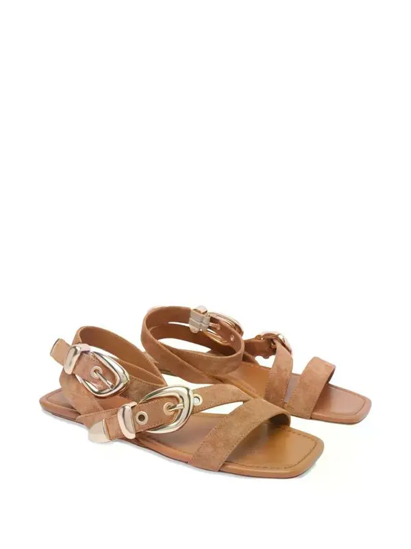 STUART WEITZMAN Suede Flat Sandals