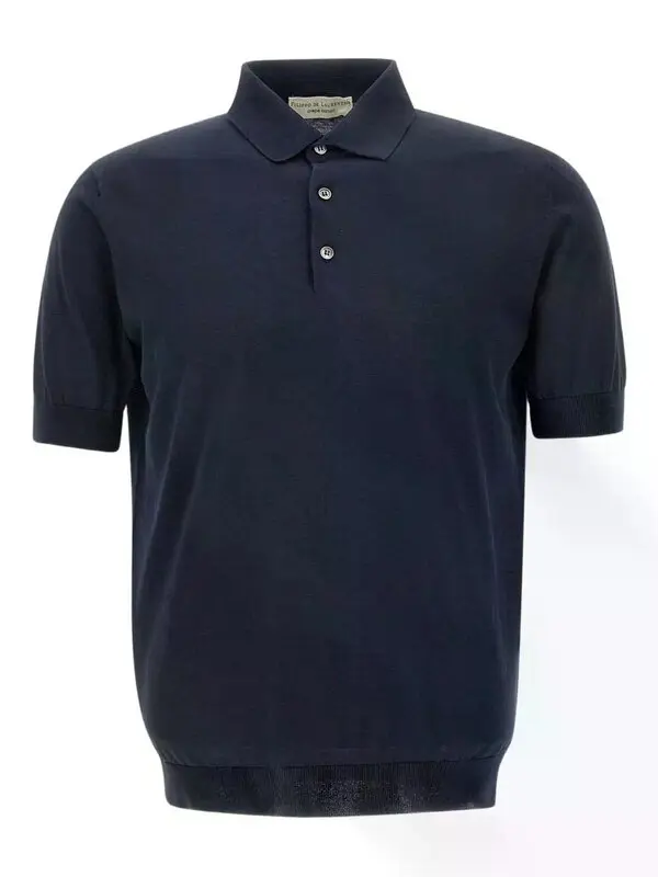 FILIPPO DE LAURENTIIS Cotton Polo Shirt - Blue