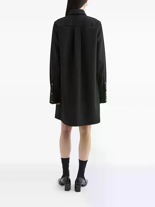 JIL SANDER Wool Polo Dress - Black