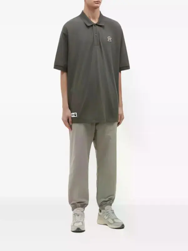 FINGERCROXX Logo-appliqué Polo Shirt - Grey