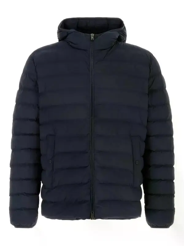 Herno Quilted Hooded Jacket - Blue