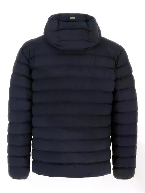 Herno Quilted Hooded Jacket - Blue