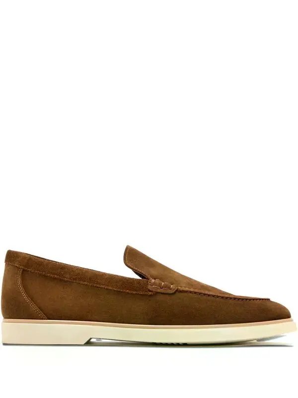 Magnanni Suede Slip-on Loafers - Brown
