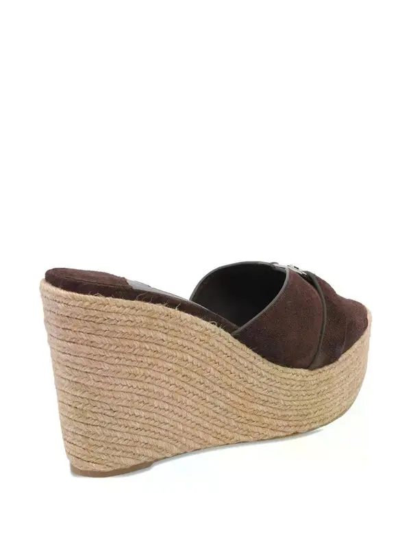 JIMMY CHOO 100mm Leda Wedge Sandals