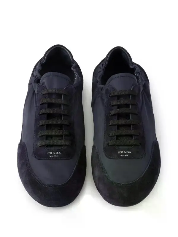 Prada Re-nylon Suede Collapsible Sneakers - Blue