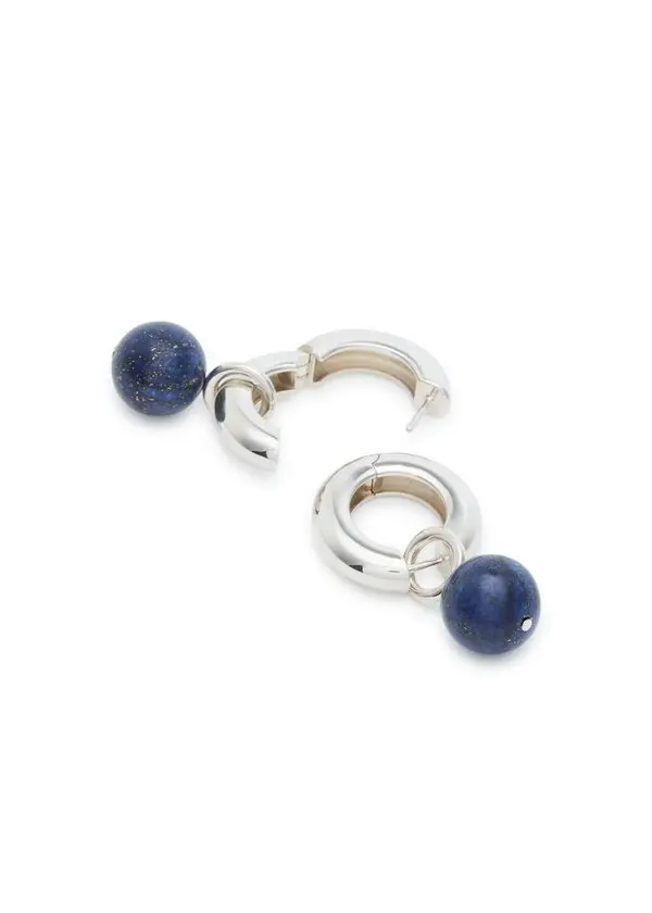 Agmes Sonia Sterling Hoop Earrings - Silver
