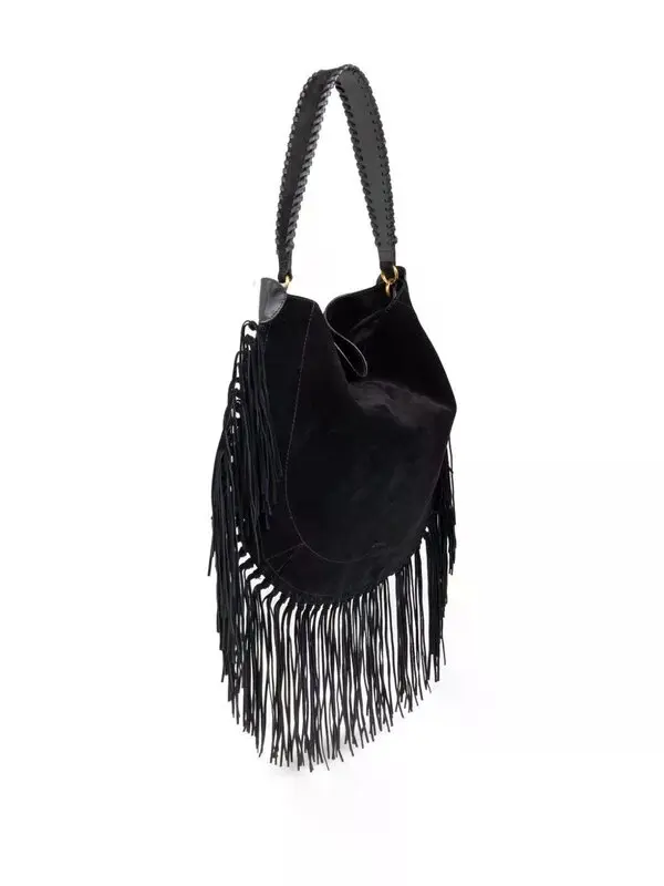 Isabel Marant Étoile Fringed Shoulder Bag - Black