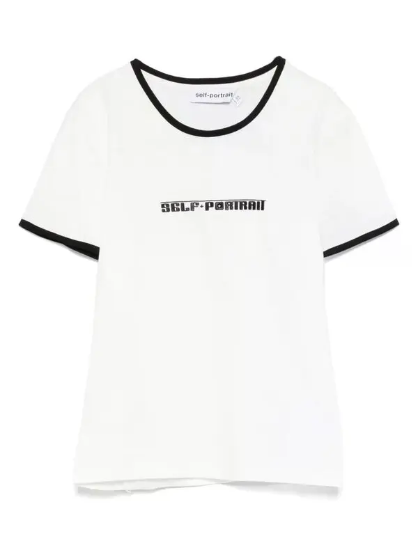 SELF-PORTRAIT Jersey T-shirt - White